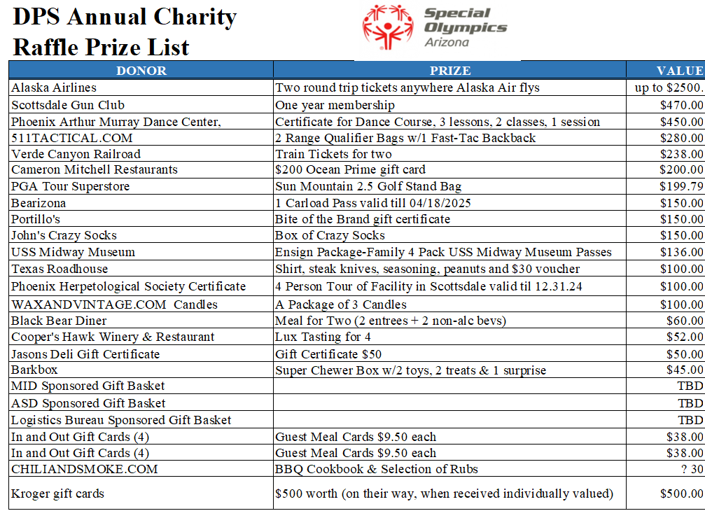 18th Annual AZDPS Day of Champions | Department of Public Safety